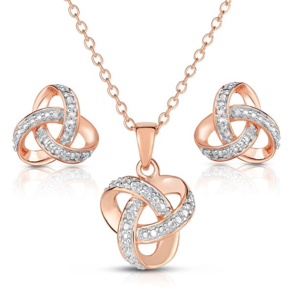 Diamond Love Knot Set