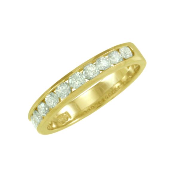 Classic Channel Diamond Band-13 round brilliant cut diamonds-.25 tw ...