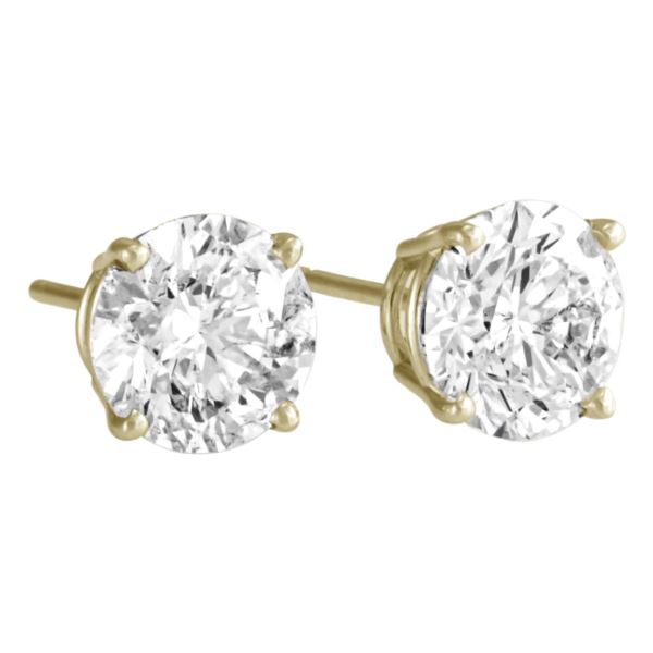 Royal Stud Earrings 1.00 total carat weight - 14K Yellow Gold